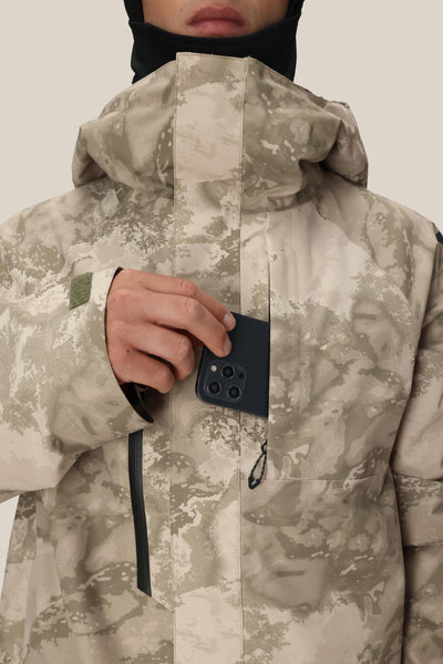 686 Gore-Tex Core Shell Jacket - Limestone Hemisphere Print - Artavi ...